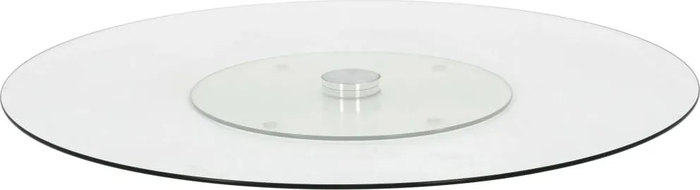 vidaXL Otočný servírovací tác transparentní 60 cm tvrzené sklo [249498]