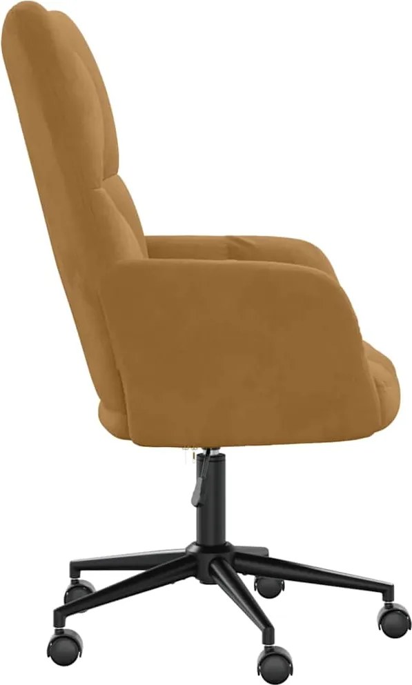 Relaxační křeslo hnědé samet 328180