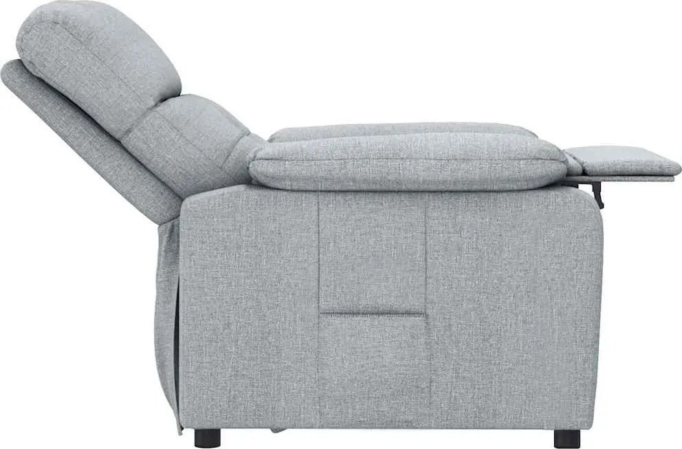 Polohovací křeslo světle šedé textil 289662
