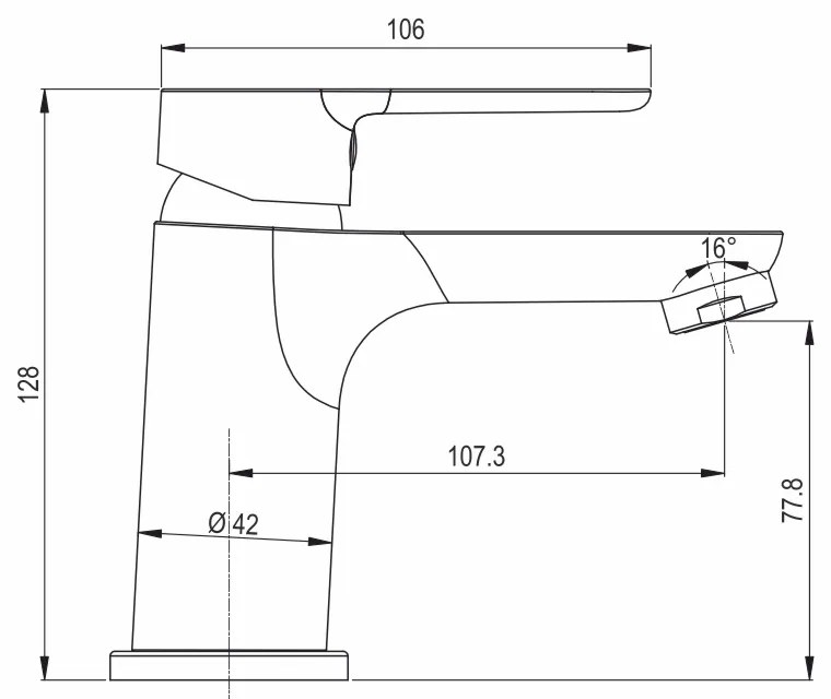 Mereo Zuna umyvadlová stojánková baterie vyšší bez výpusti mosaz chrom CB10103Z