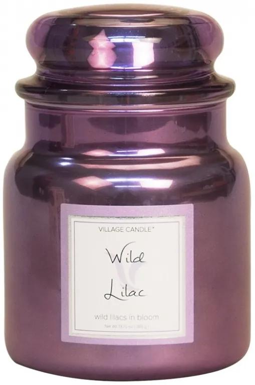 Village Candle Vonná svíčka ve skle, Divoký Šeřík - Wild Lilac, 16oz