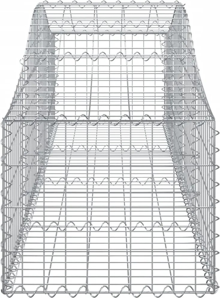 Klenuté gabionové koše 2 ks 200x50x40/60 cm pozinkované železo 3145577