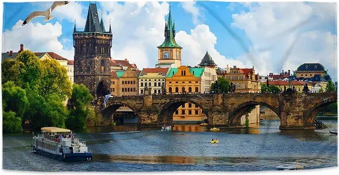Sablio Ručník Praha Karlův most 2 - 70x140 cm