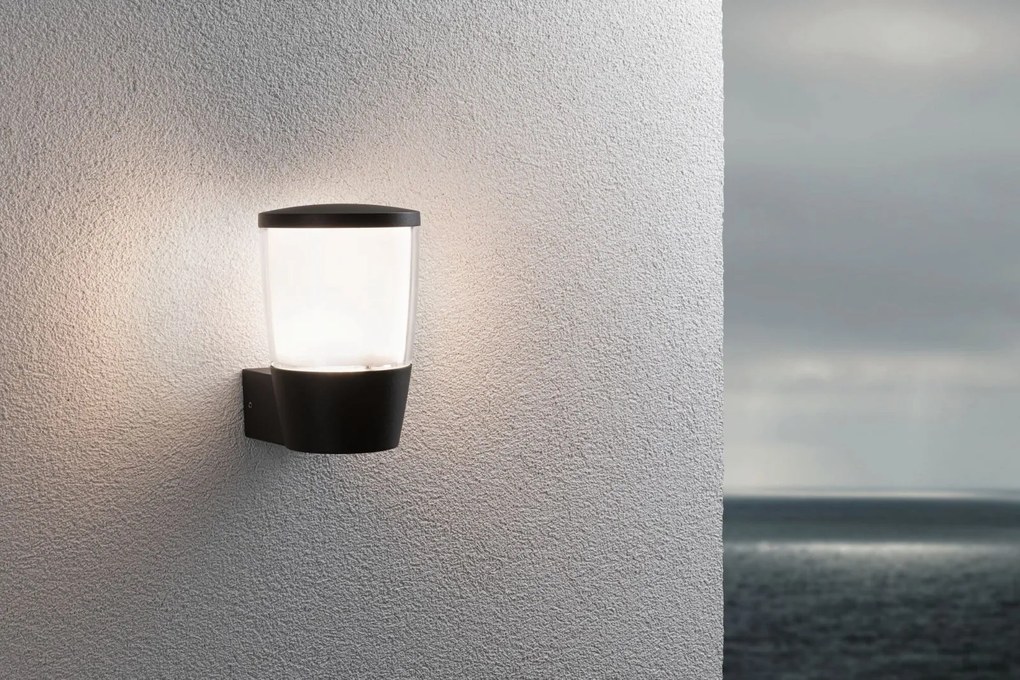 P 94740 LED venkovní nástěnné svítidlo Bako IP44 110x140mm max. 20W 230V antracit hliník - PAULMANN