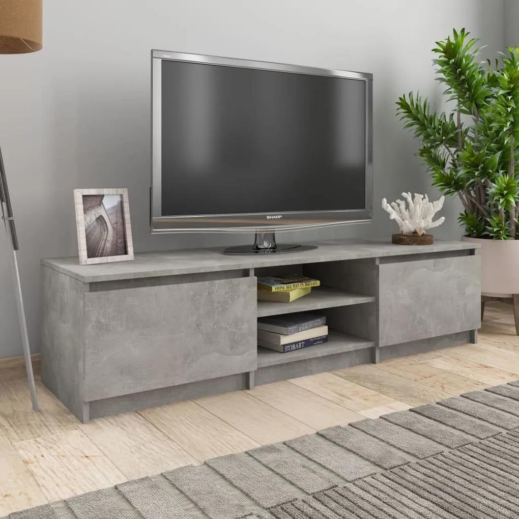 vidaXL TV stolek 140 x 40 x 35,5 cm dřevotříska [800648] Barva: Betonová šedá