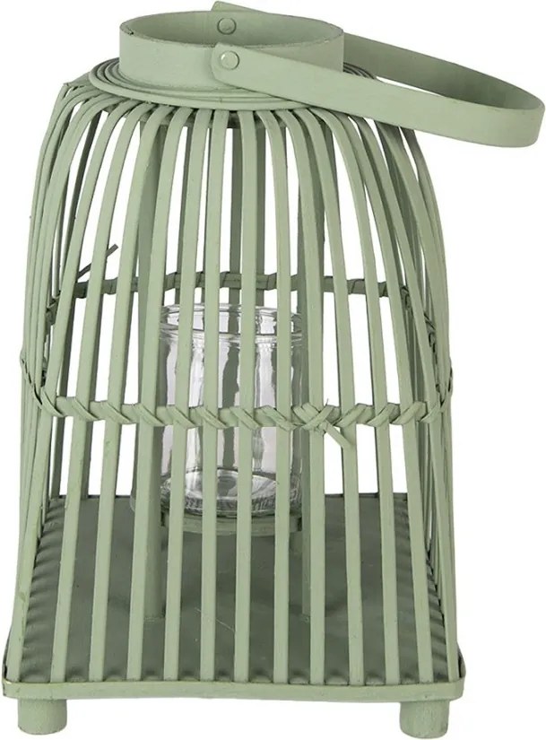 Zelená ratanová lucerna Simmy L - 24*24*36 cm