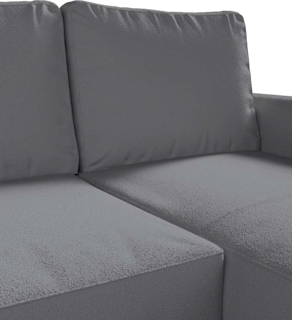 Potah na pohovku IKEA Backabro rozkládací se šezlongem barva šedá látka pletený vzor