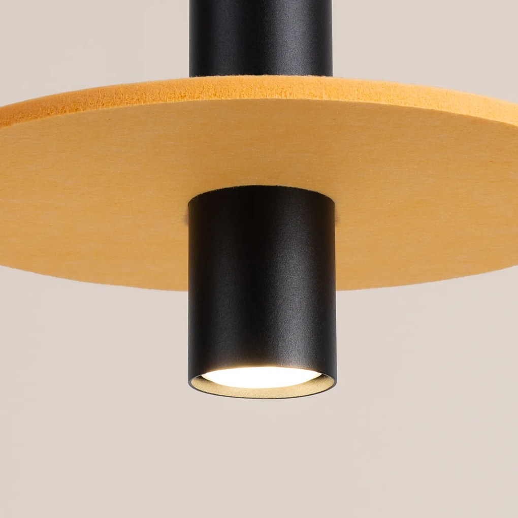 Sollux Lighting Závěsná lampa PELTA 1 černá/žlutá