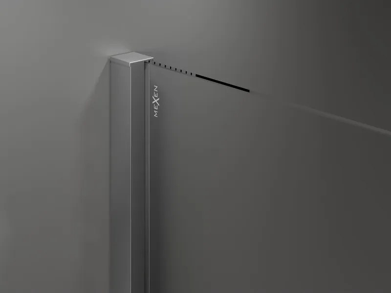Mexen Velar, sprchový kout s posuvnými dveřmi 120 x 70 cm, 8mm sklo námraza, broušený grafit, 871-120-070-31-95