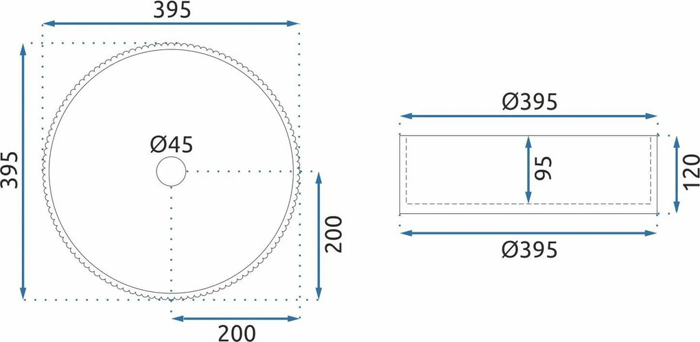 Rea Ingrid, skleněné umyvadlo na desku 395x395x120mm, černá, REA-U6800