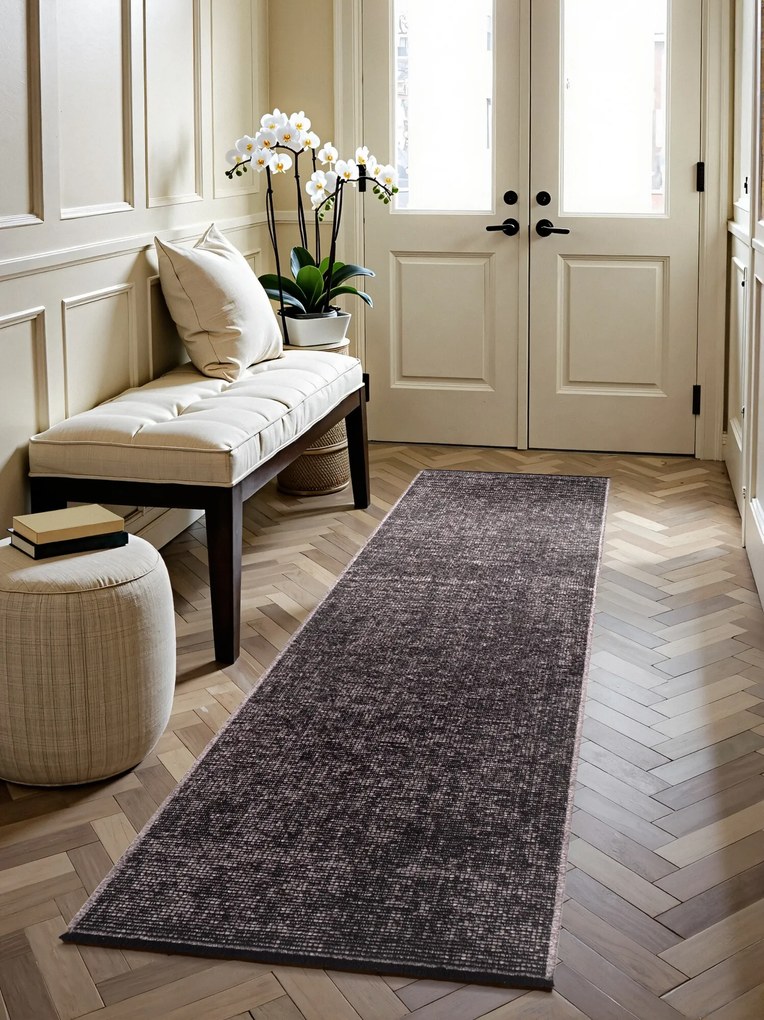 ELLE Decoration, Koberec běhoun Brilliance Prisma 106311 Brown z kolekce Elle, 80x250, hnědá, ložnice