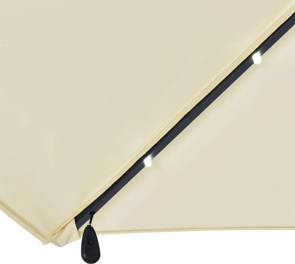 Juskys LED slunečník Brazílie 350 cm - krémový