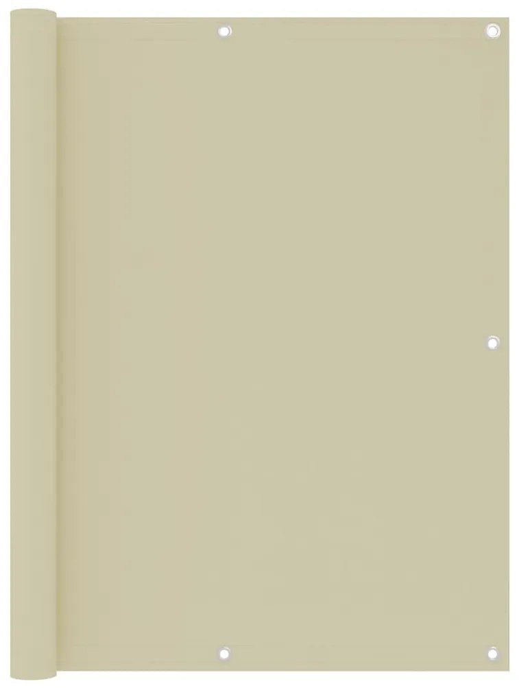 Balkónová zástěna krémová 120 x 500 cm oxfordská látka 134958