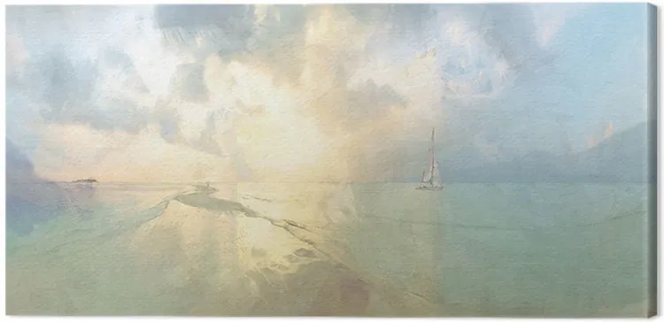 Obraz na plátně  Malcolm Sanders - Between The Islands, (100 x 50 cm)