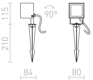 RED - Design Rendl - R12025 - LED Venkovní svítidlo BORA LED/6W/230V IP54