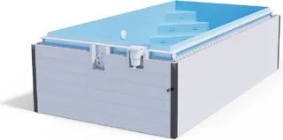 Bazén QBIG BENEFIT skimmer (V02) 350x700x150 - SVĚTLE MODRÝ (LM-B239)