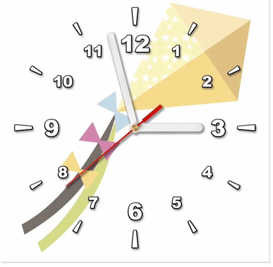 Gario Obraz s hodinami Šarkan Rozměry: 30 x 30 cm