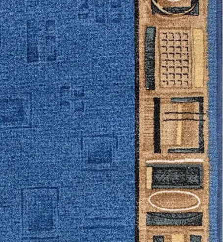 Associated Weavers, Protiskluzový běhoun na míru Jena 77, šíře 80 cm, modrá, chodba / předsíň