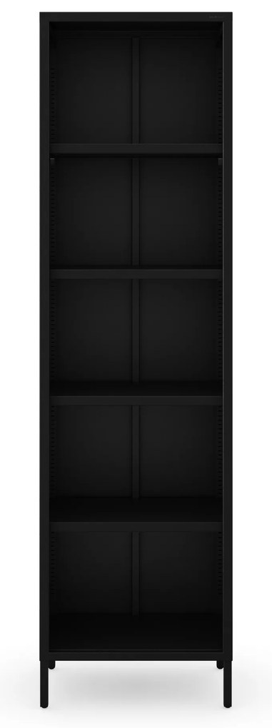 Regál plytký otevřený na knihy na nožičkách černý, 500x1800x350 mm: MARIO Modern
