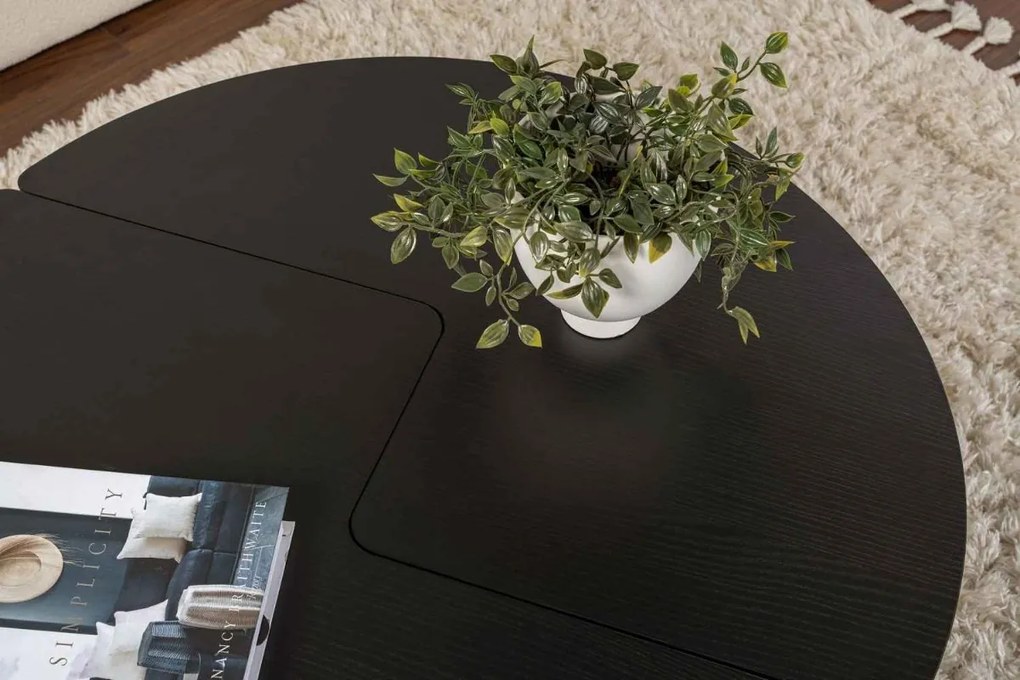 Designový konferenční stolek Zakwani 90 cm černý