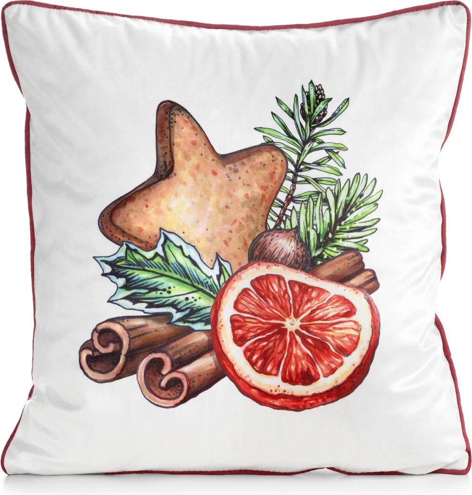 VÁNOČNÍ DEKORAČNÍ POVLAK NA POLŠTÁŘ COZY7 45X45 CM VZOROVANÝ
