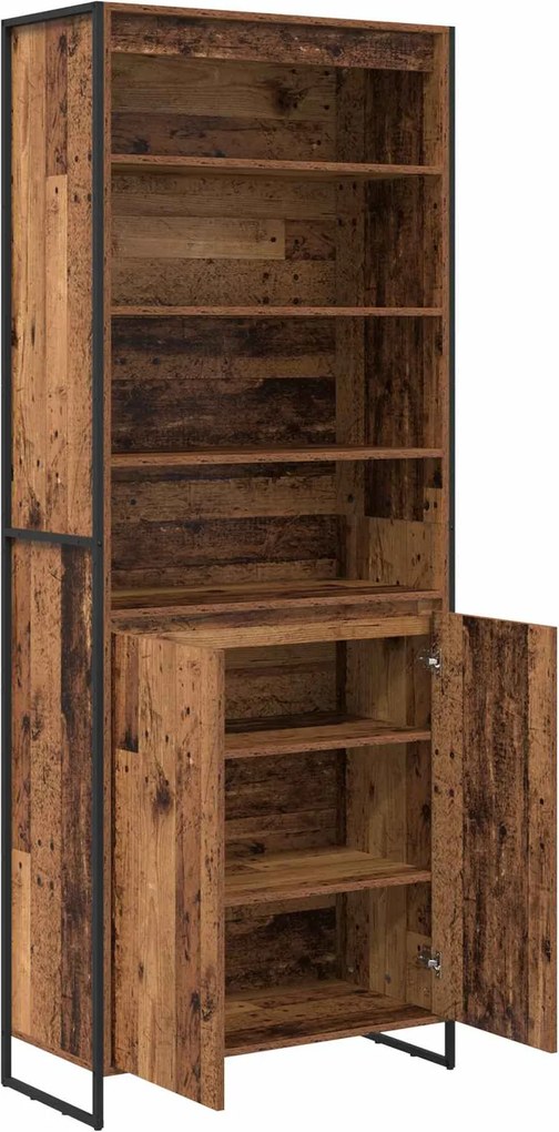 Vysoké skříně Staré dřevo 79 x 36 x 200 cm Kompozitní dřevo 3403044