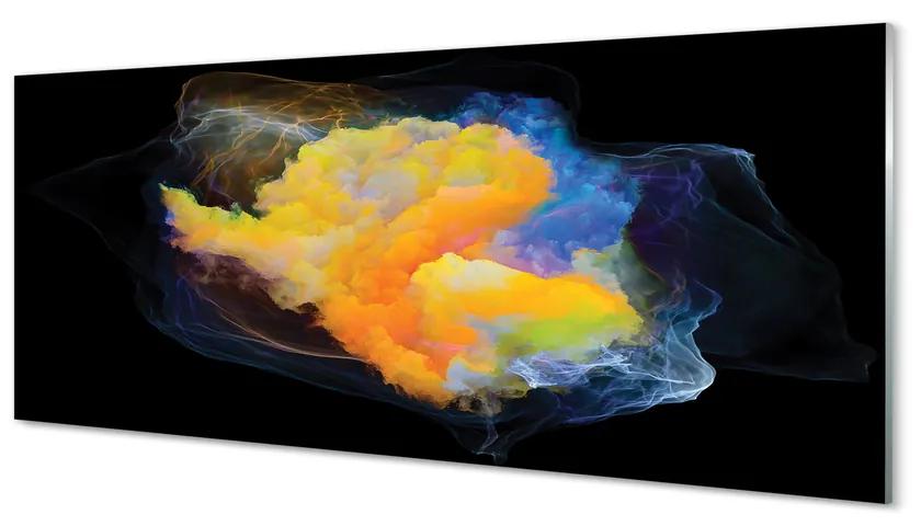 akrylový obraz barevné fraktály 120x60 cm