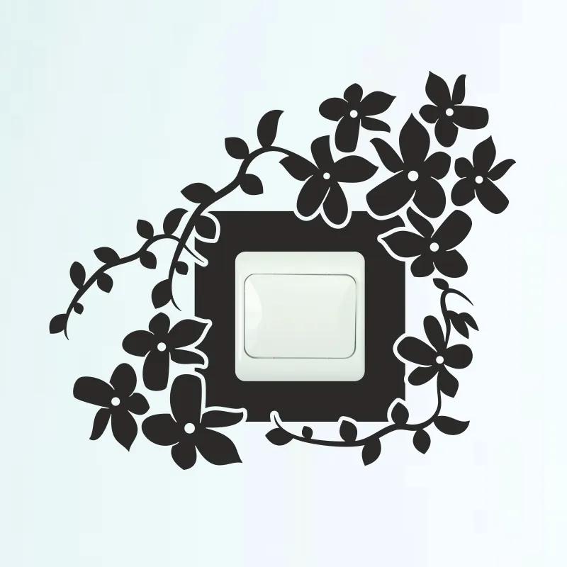 WALLVINIL Samolepky na zeď - Vypínač ornament 15 Barva: Bílá, Velikost: Standartní Vypínač