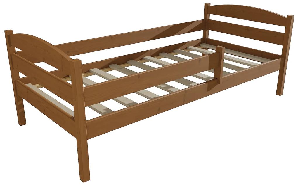 Vomaks Dětská postel DP 017 se zábranou Rozměr: 80 x 180 cm, Barva: moření olše