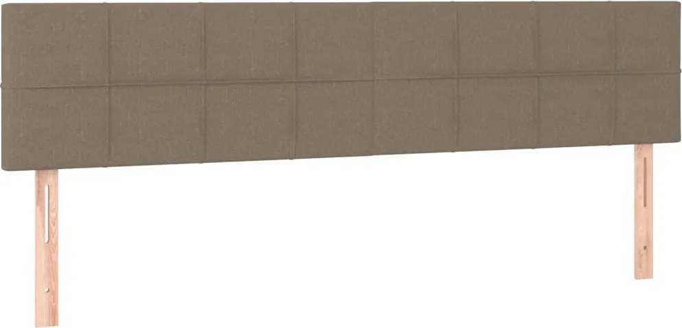 Box spring postel s matrací a LED taupe 200x200 cm textil 3133745