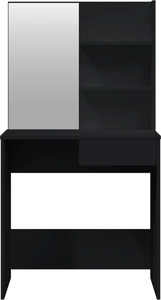 Set toaletního stolku černý 74,5 x 40 x 141 cm 3114140