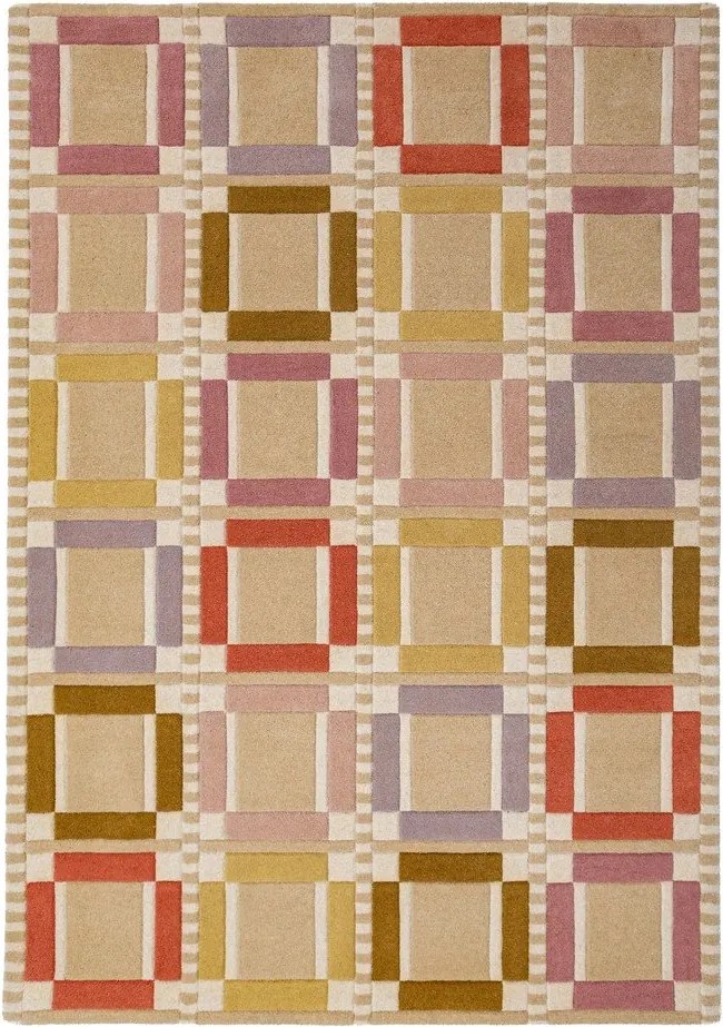Ručně tkaný vlněný koberec v přírodní barvě 200x290 cm Quadro Wool – Flair Rugs