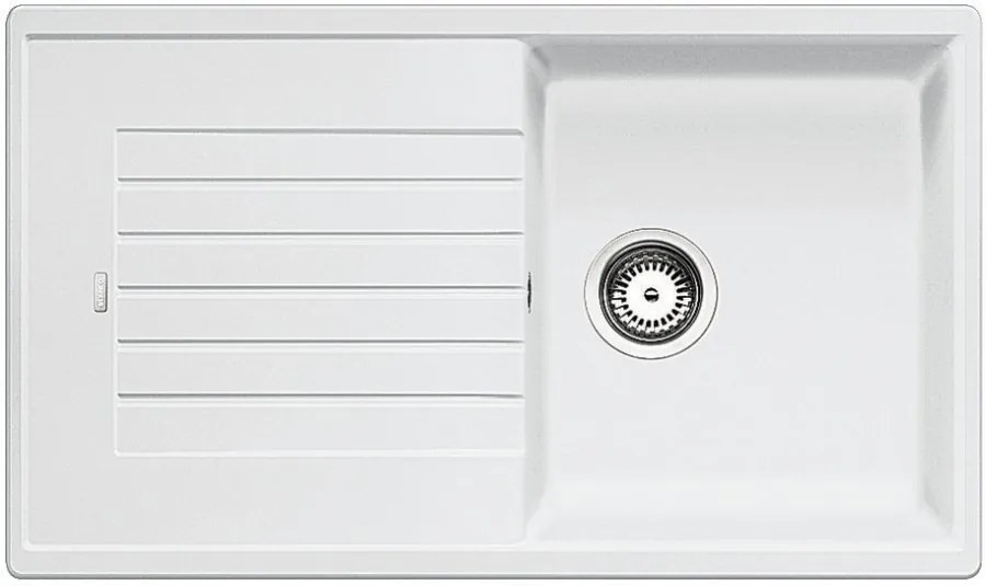 Blanco Zia 5 S, silgranitový dřez 860x500x190 mm, 1-komorový, bílá, 520515