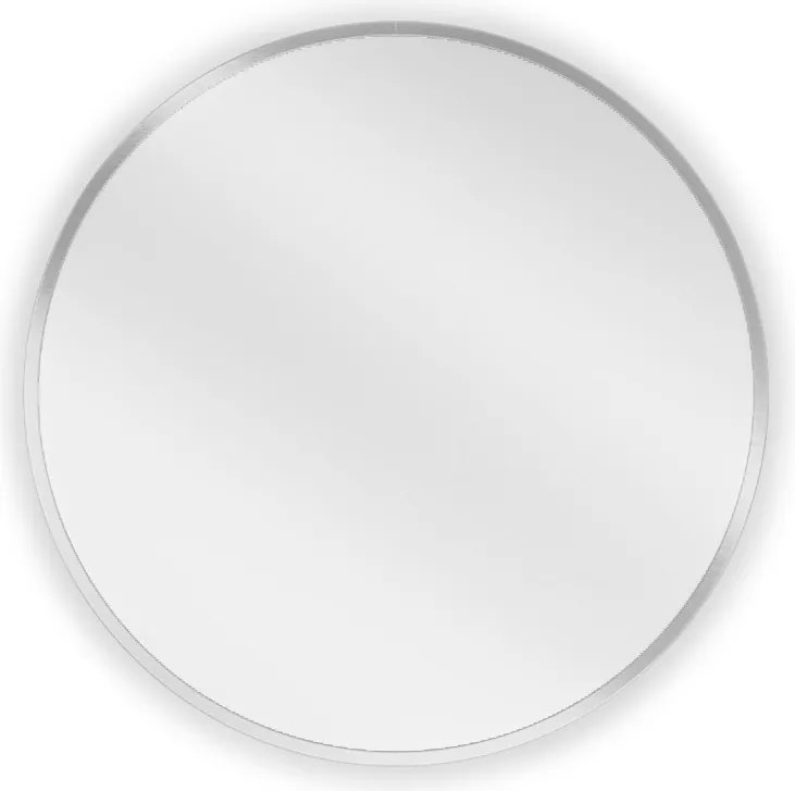 Mexen Loft, kulaté koupelnové zrcadlo 30 cm, barva rámu broušená ocel, 9850-030-030-000-10