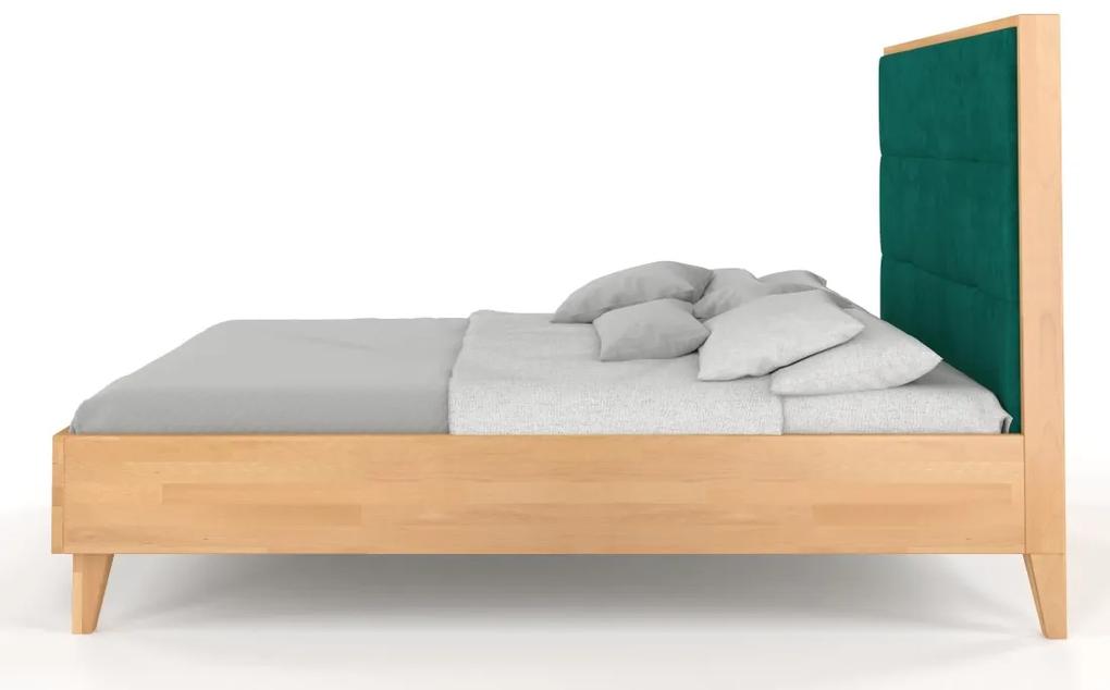 Buková postel s čalouněným čelem - Frida,   ,  160x200 cm