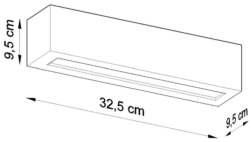 Sollux Lighting Nástěnné svítidlo keramické VEGA Černá