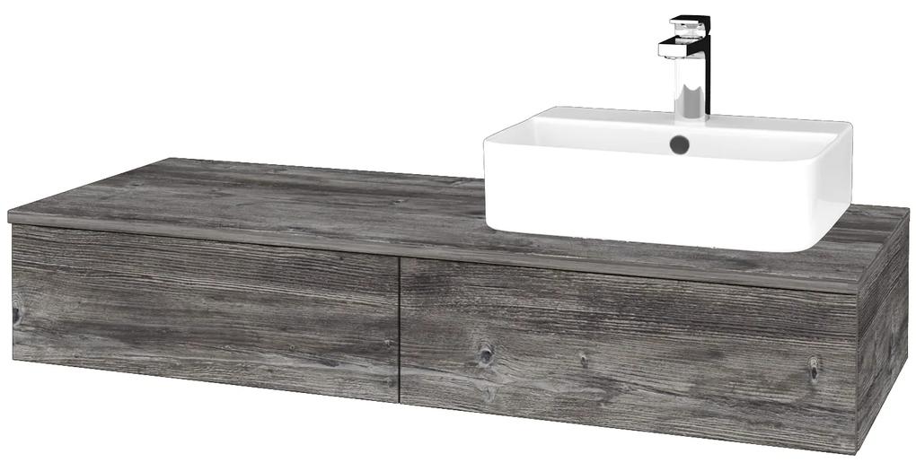 Dřevojas Koupelnová skříňka MODULE SZZ2 120 Varianta: N01 Bílá lesk / D17 Colorado / Pravé