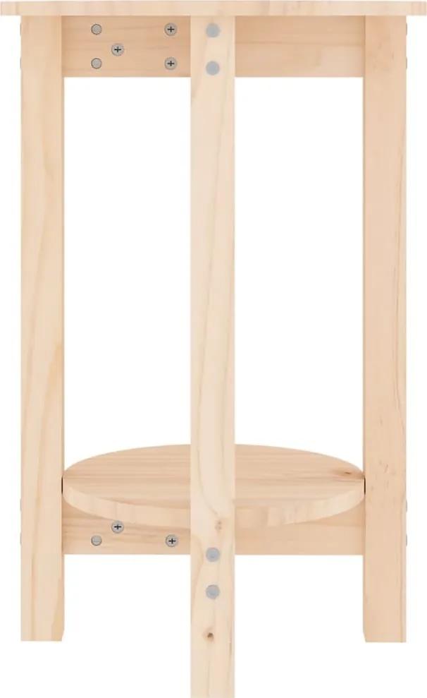 vidaXL Konferenční stolek Ø 40 x 60 cm masivní borové dřevo [822357] Barva: Bílá