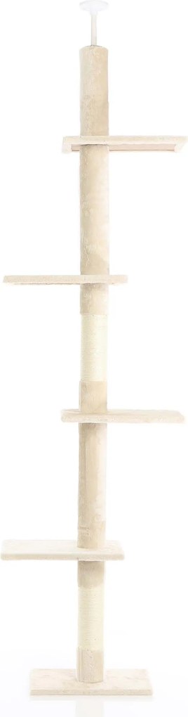 Škrabadlo pro kočky fudajo – 230–276 cm, béžová (64736)