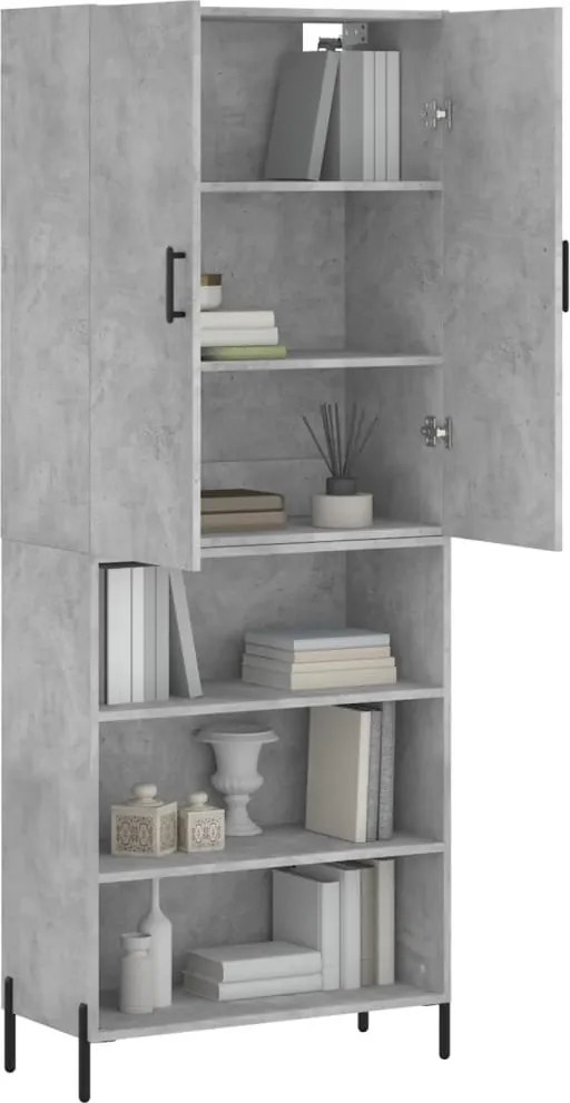 vidaXL Skříň highboard 69,5 x 34 x 180 cm kompozitní dřevo [3196079] Barva: Betonová šedá