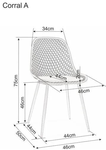 Černá plastová židle CORRAL A