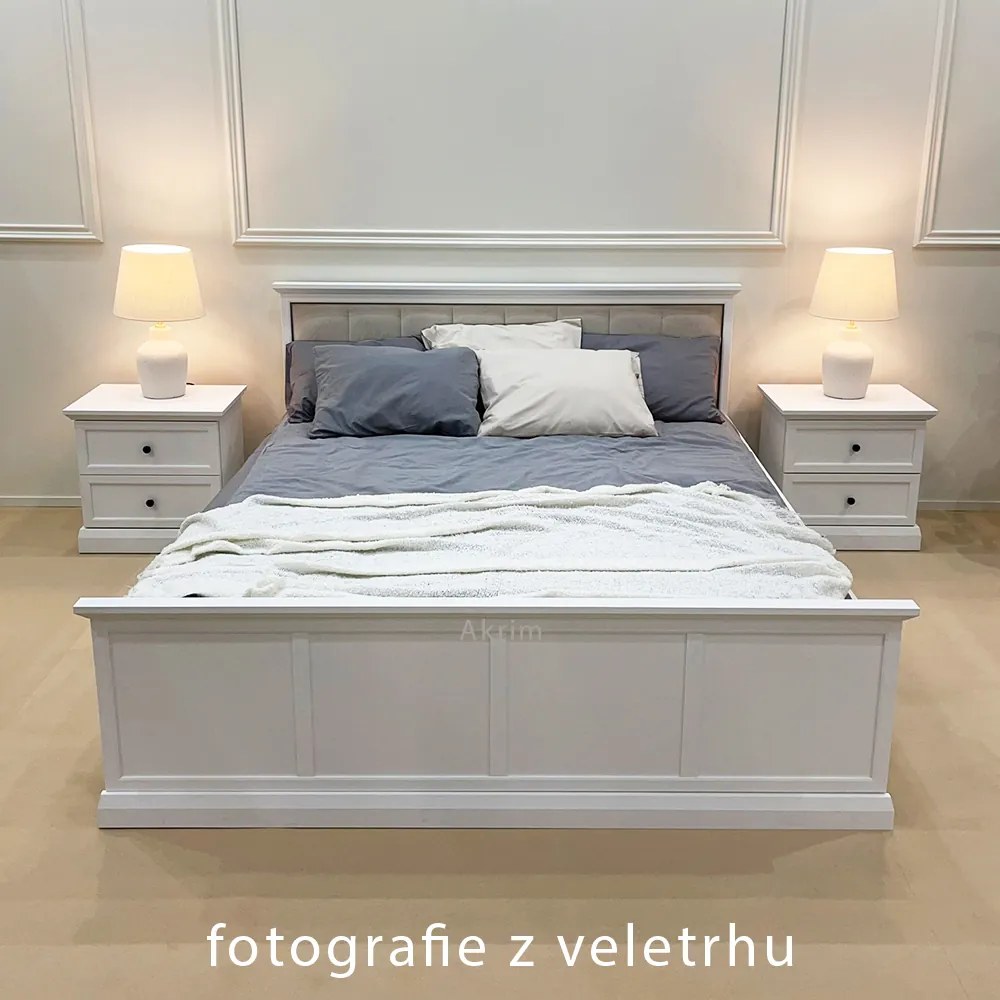 LUCCA b | noční stolek SN se zásuvkami | 51,9 cm | bílá