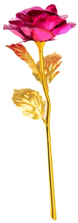 Věčná růže se zlatým stonkem SIF, růžová