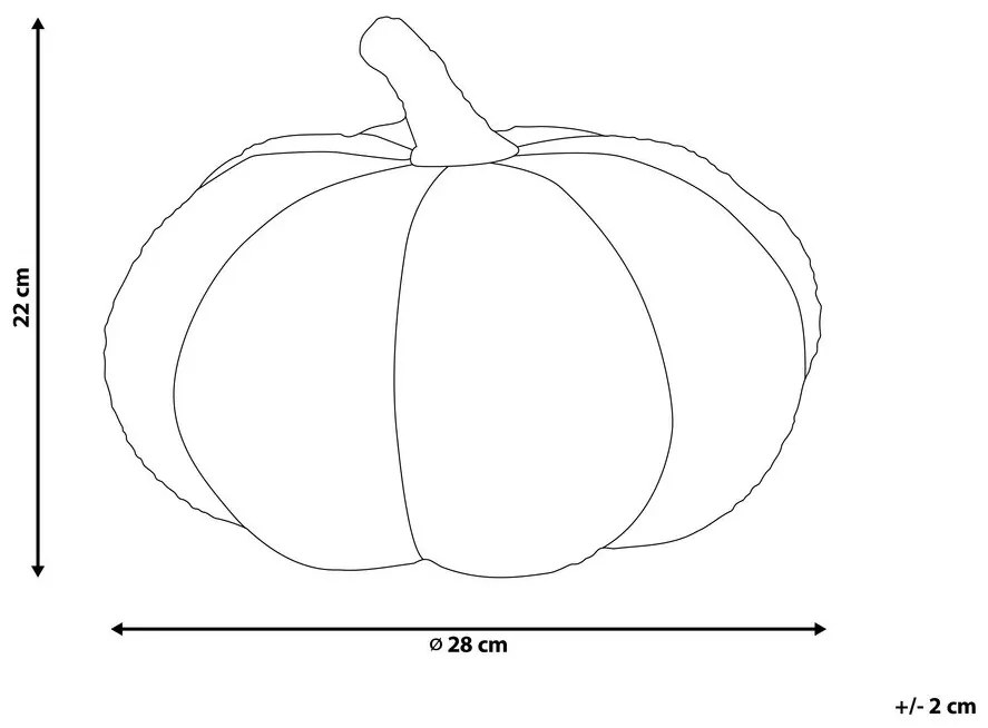 Dekorativní buklé polštář ve tvaru dýně ⌀ 28 cm zelený MUNCHKIN Beliani