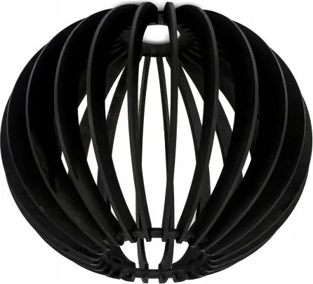 Stínidlo pro lustrovou lampu, dřevěná koule, černé