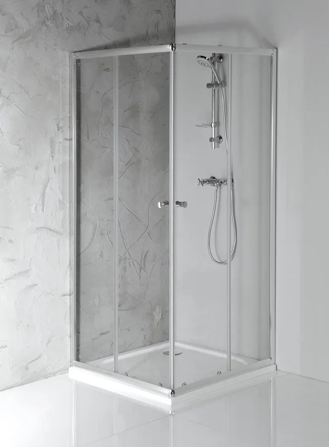 Aqualine Aqualine, AGGA čtvercová sprchová zástěna 900x900mm, čiré sklo, HLF909Y