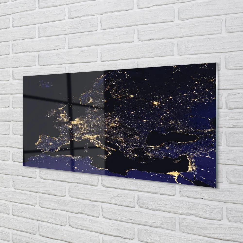 akrylový obraz sky mapa světle 125x50 cm