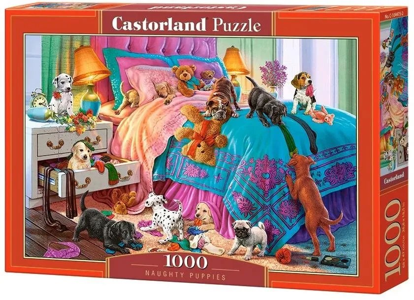 Castorland puzzle neposedná štěňata 1000 dílků