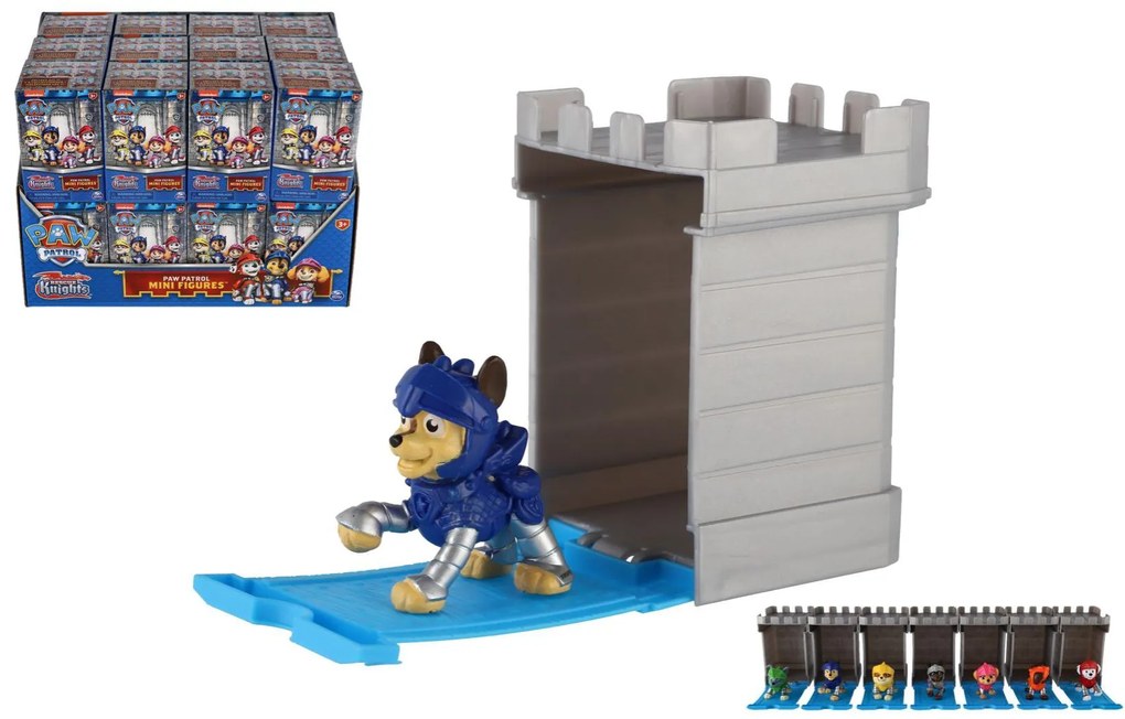 Figurka Tlapková patrola/Paw patrol Odvážní rytíři plast mix druhů v krabičce 6,5x9,5cm