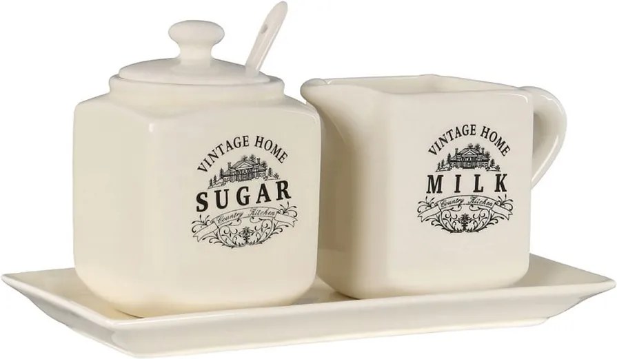 Keramický set cukřenky a konvičky na mléko Premier Housewares Vintage Home